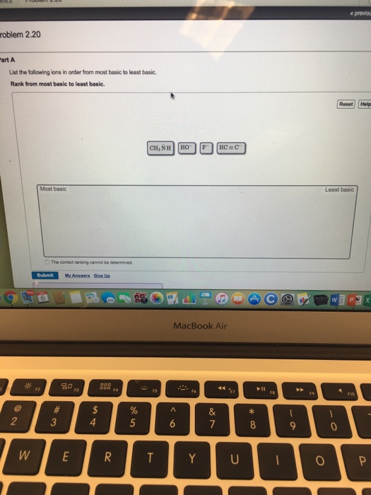 Solved List the following ions in order from most basic to | Chegg.com
