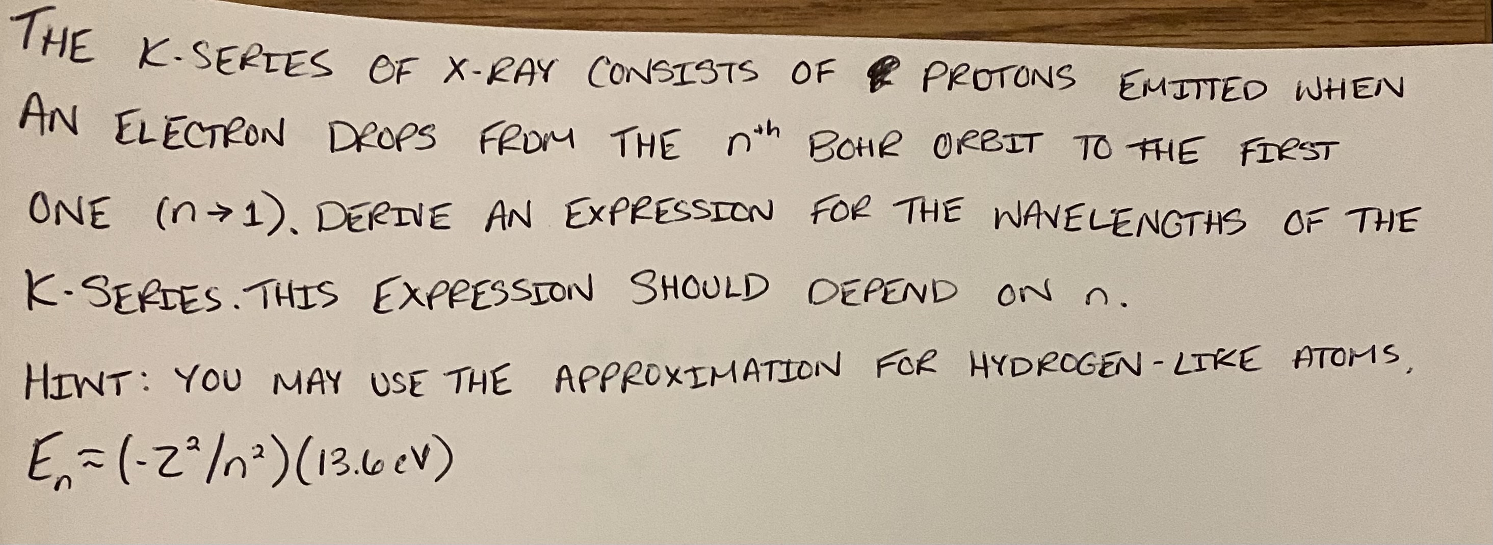 Solved Can somebody help with this? It is modern physics. I | Chegg.com