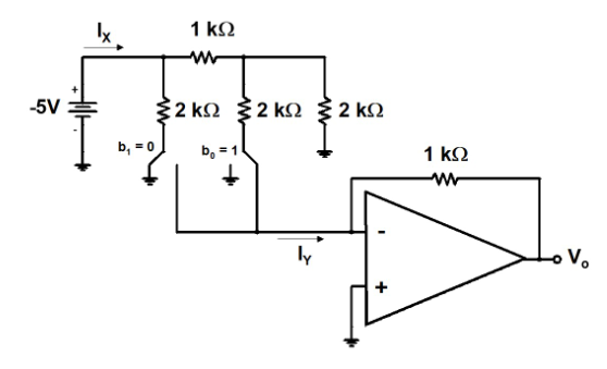 Solved 2bit Digital to Analog converter circuit, providing | Chegg.com