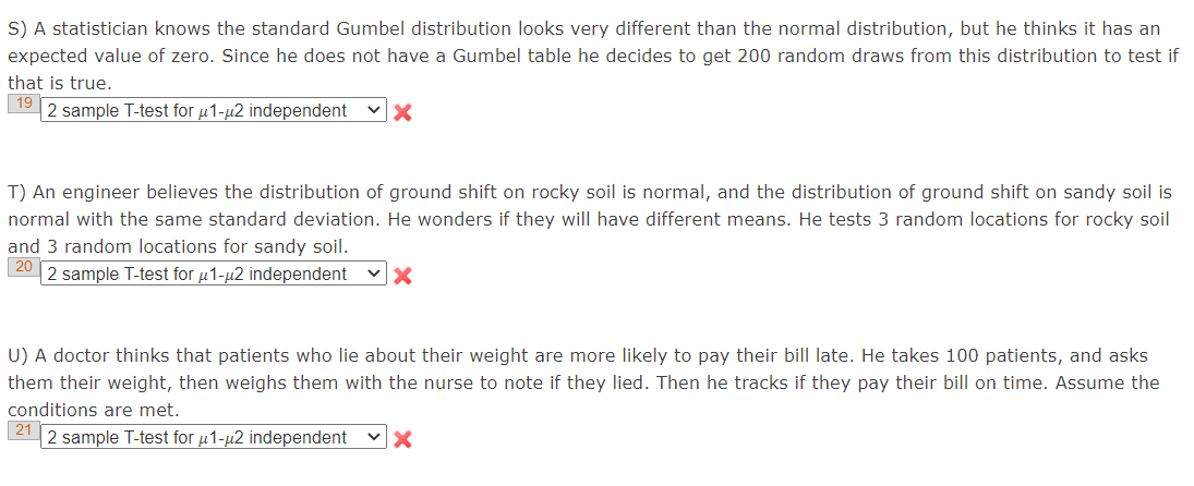 Solved S) A statistician knows the standard Gumbel | Chegg.com