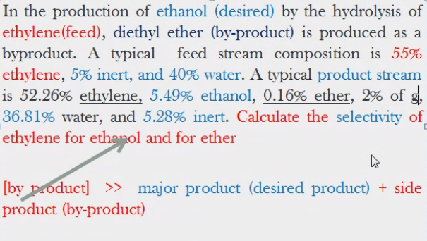 Solved In the production of ethanol (desired) by the | Chegg.com