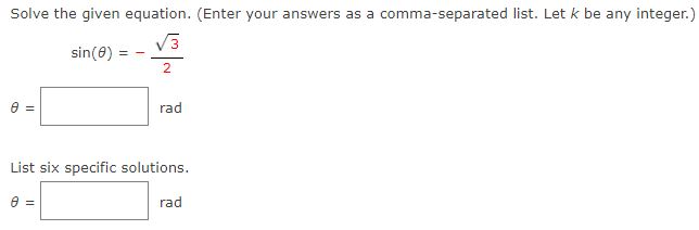 Solved Solve the given equation. (Enter your answers as a | Chegg.com