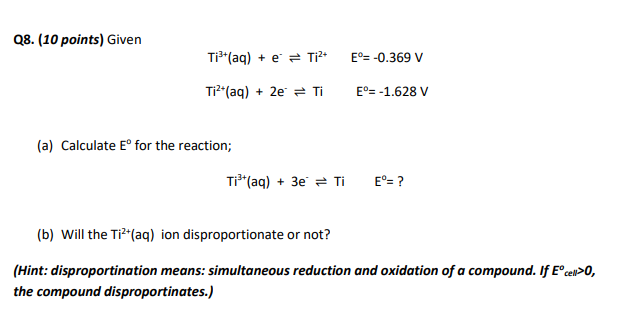 Solved Q8. (10 points) Given | Chegg.com