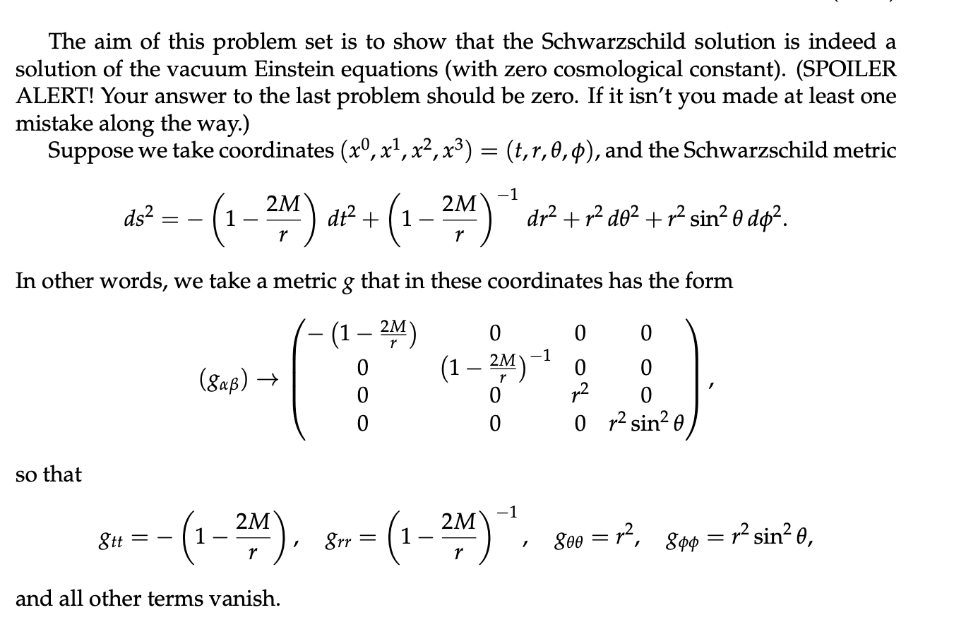 Solved The aim of this problem set is to show that the | Chegg.com