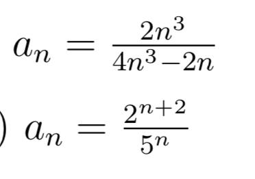 Solved An = 2n3 un - 4n3–2n J an = 2572 2n+2 5n | Chegg.com