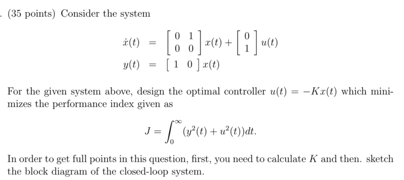 Solved (35 points) Consider the | Chegg.com