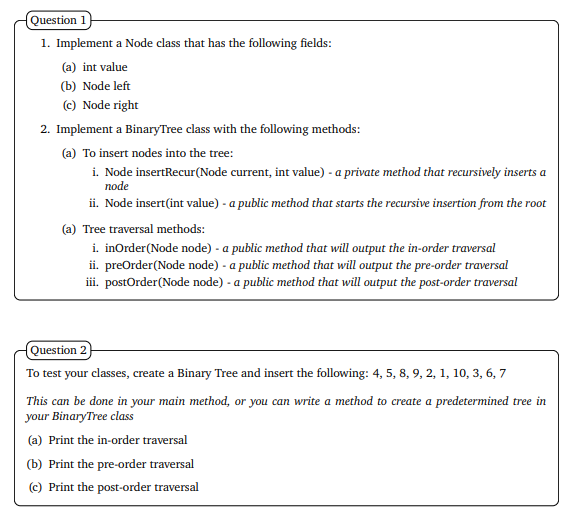 Solved Question 1 1 Implement A Node Class That Has The 