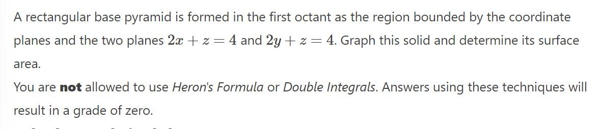 Solved A rectangular base pyramid is formed in the first | Chegg.com