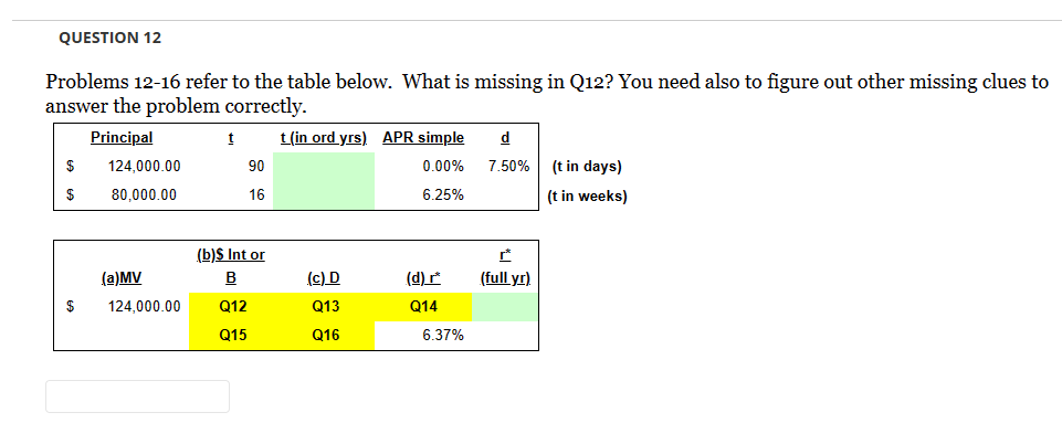 Problems 12-16 refer to the table below. What is | Chegg.com