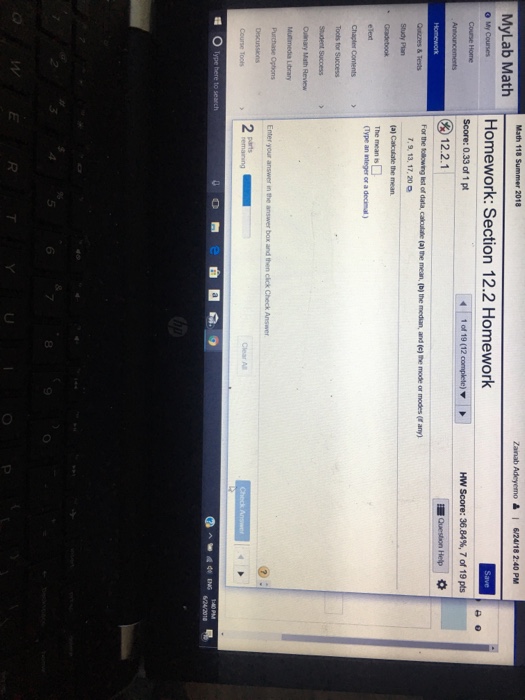 Solved Homework Section 12 2 Homework 12 2 1