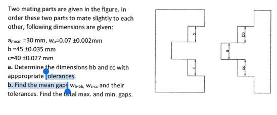 Solved please solve it very careffully Two mating parts are | Chegg.com