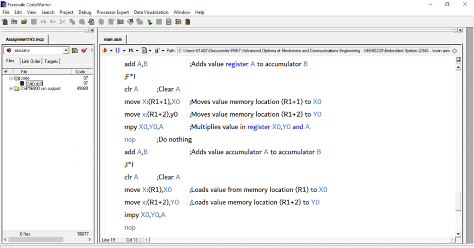 Solved E Freescale CodeWarrior File Edit View Search Project | Chegg.com