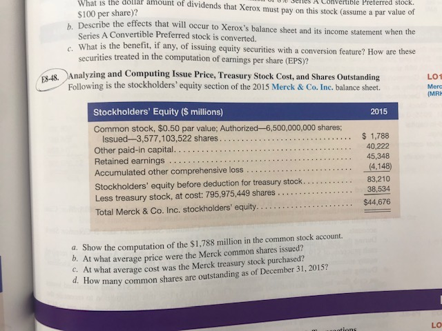 Solved Analyzing and Computing Issue Price, Treasury Stock | Chegg.com