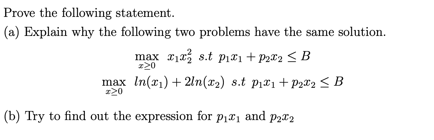Solved Prove the following statement. (a) Explain why the | Chegg.com