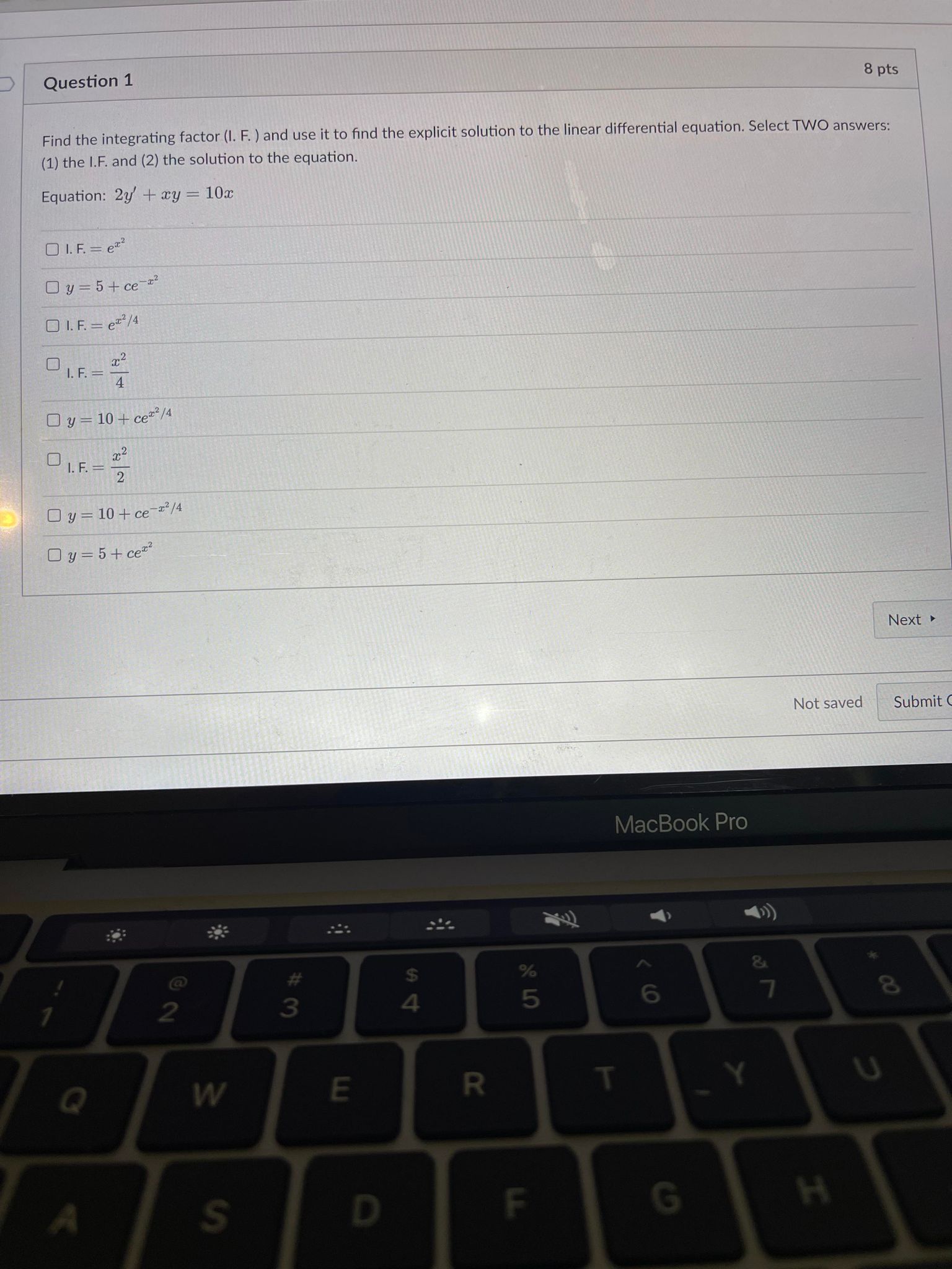 Solved Find the integrating factor (I. F. ) and use it to | Chegg.com