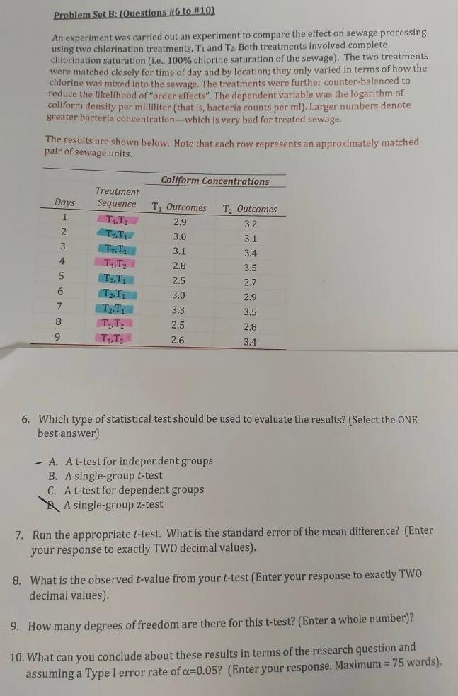 Solved Problem Set B: (Questions \# 6 to \#10). An | Chegg.com