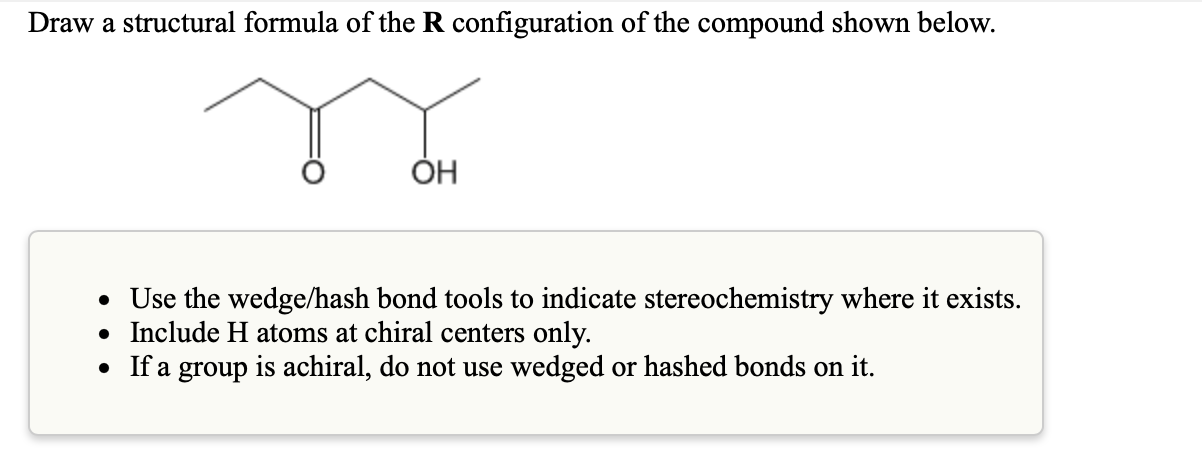 Solved Draw a structural formula of the S configuration of | Chegg.com