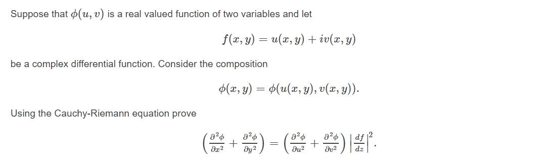 Solved Suppose that o(u, v) is a real valued function of two | Chegg.com