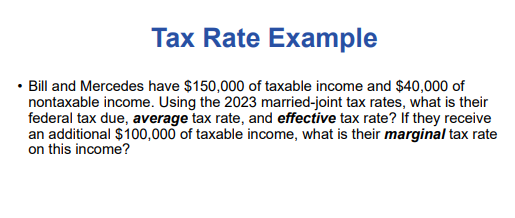 \r\nTax Rate Example Solution\r\n\r\n- Bill and | Chegg.com