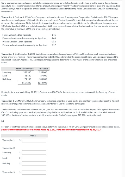 Solved Carla Company, a manufacturer of ballet shoes, is | Chegg.com
