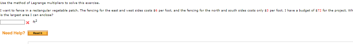 Solved Use the method of Lagrange multipliers to solve this | Chegg.com