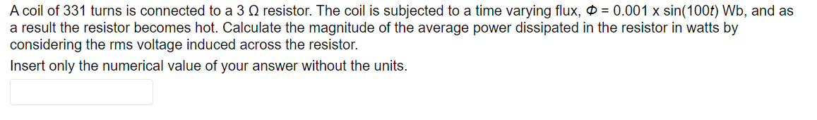 Solved A coil of 331 turns is connected to a 3 resistor. The | Chegg.com