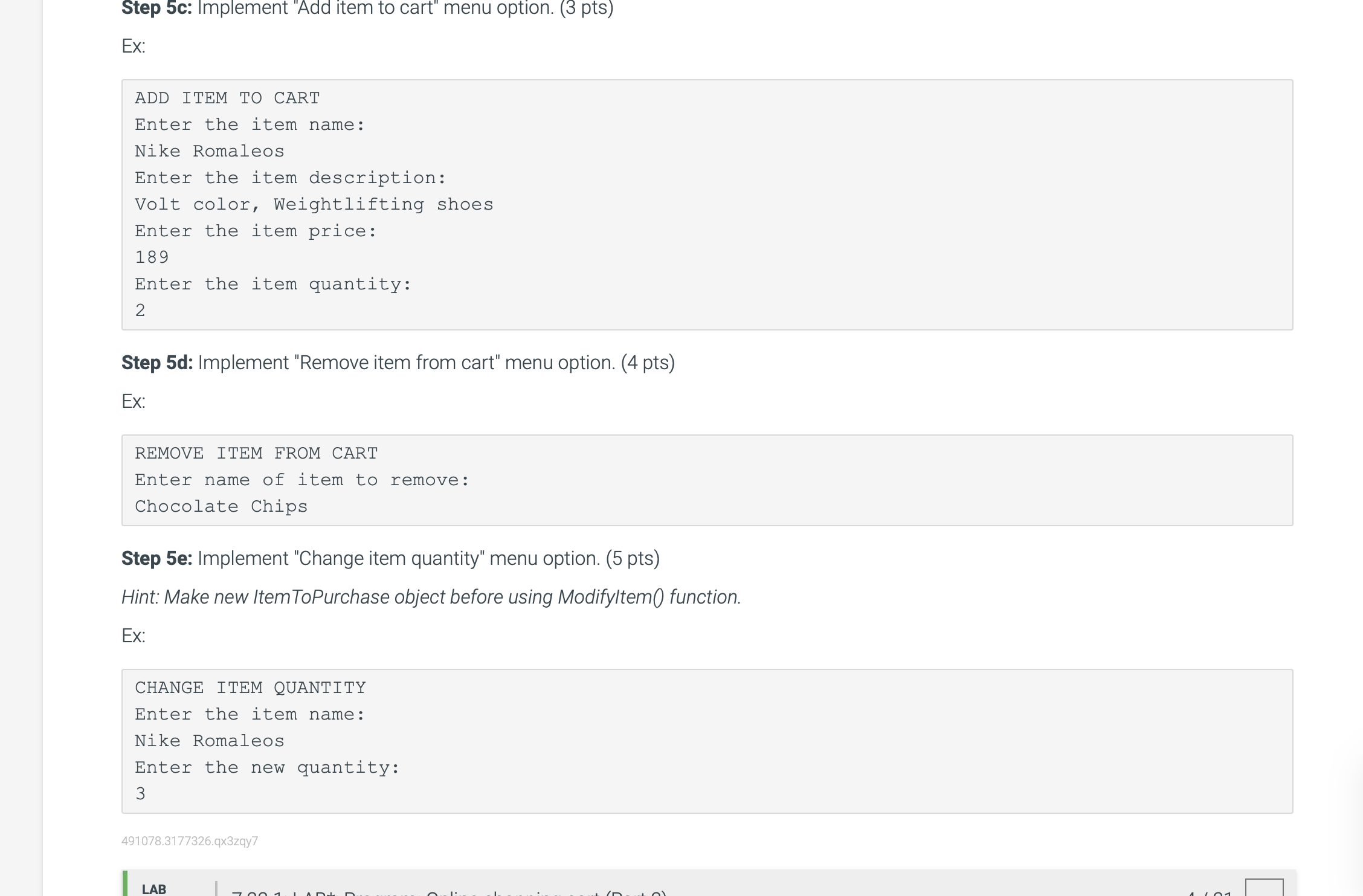 Solved This program extends the earlier "Online shopping | Chegg.com