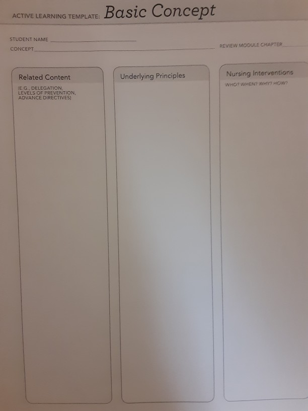 Solved ACTIVE LEARNING TEMPLATE: . Basic Concept STUDENT | Chegg.com