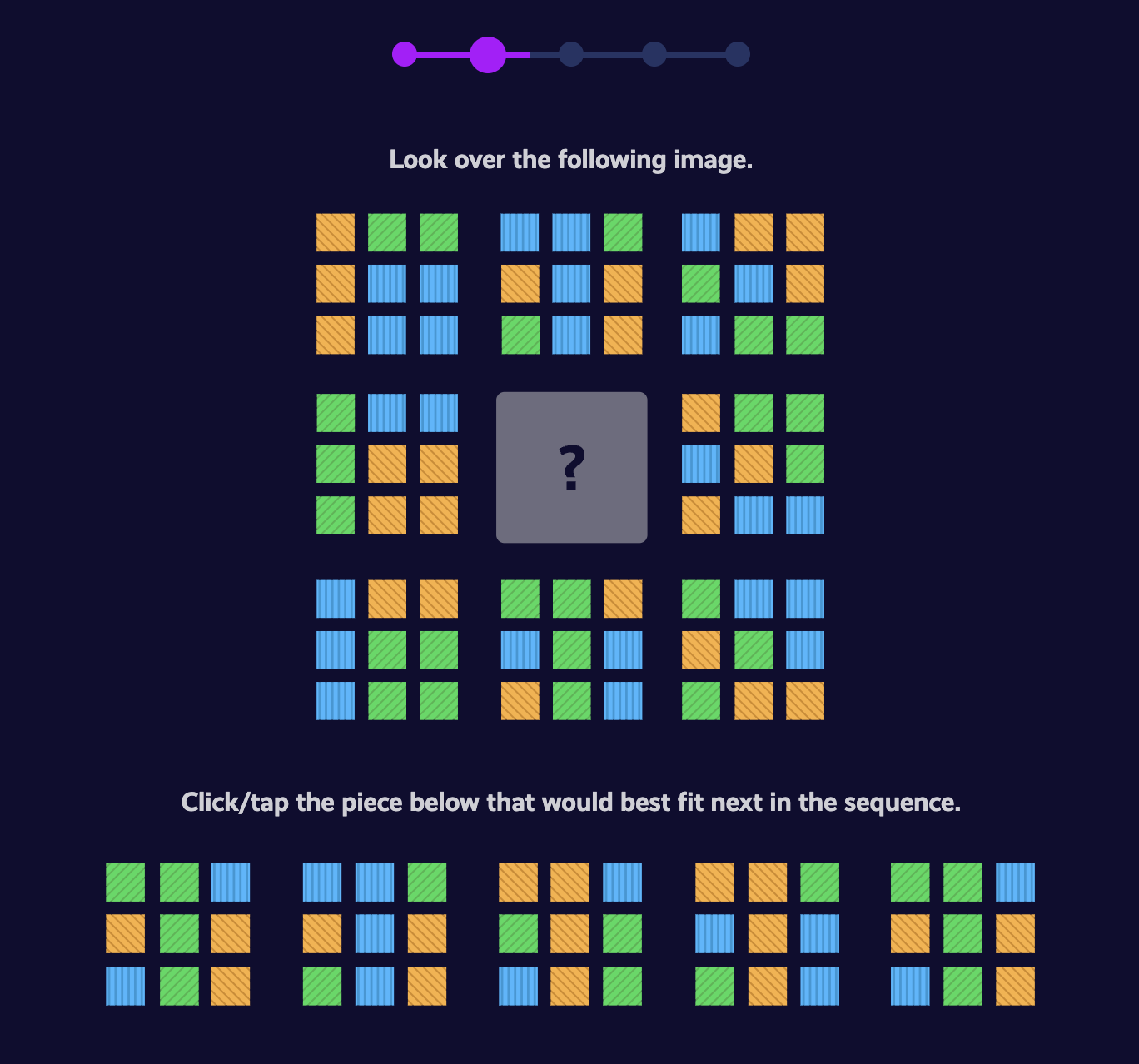 Solved Click/tap the piece below that would best fit next in | Chegg.com