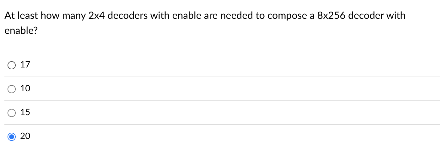 Solved At least how many 2x4 decoders with enable are needed | Chegg.com