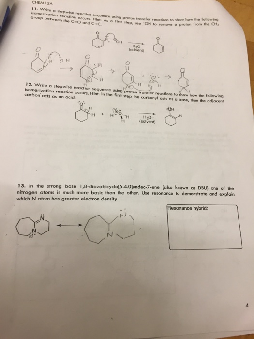 Solved Write a stepwise reaction sequence using protons | Chegg.com