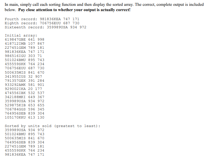 Solved The problem: Write a C++ program to read in inventory | Chegg.com