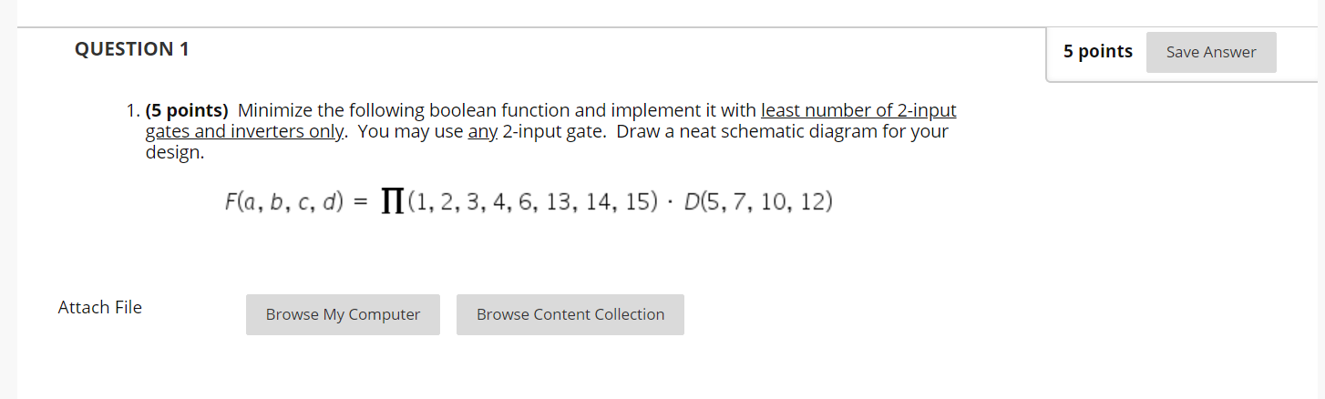 Solved QUESTION 1 5 points Save Answer 1. (5 points) | Chegg.com