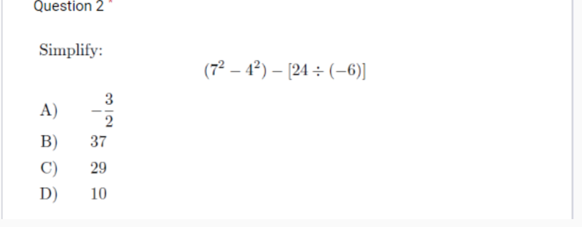 Solved Question 1 * Simplify: :- 1 A ) B) C) 6 7 18 23 18 23 | Chegg.com