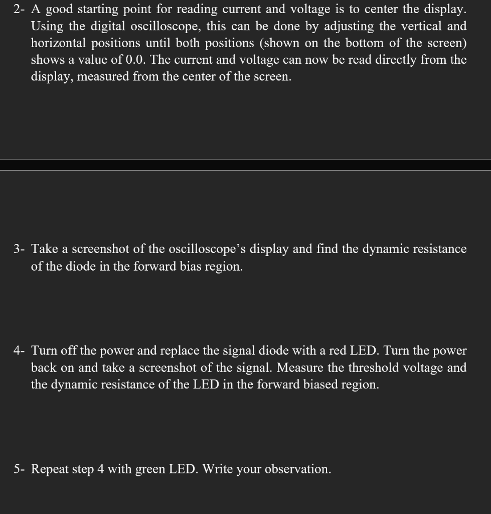 Solved art 2: Plotting Diode curve with an Oscilloscope | Chegg.com