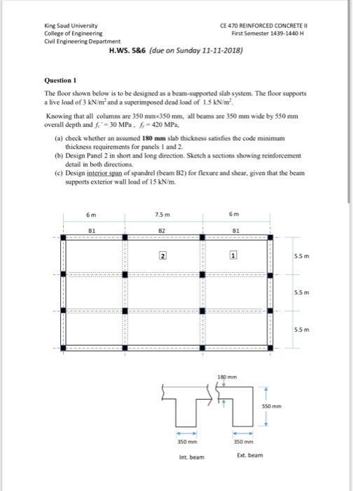 Solved King Saud University College of Engineering Civil | Chegg.com