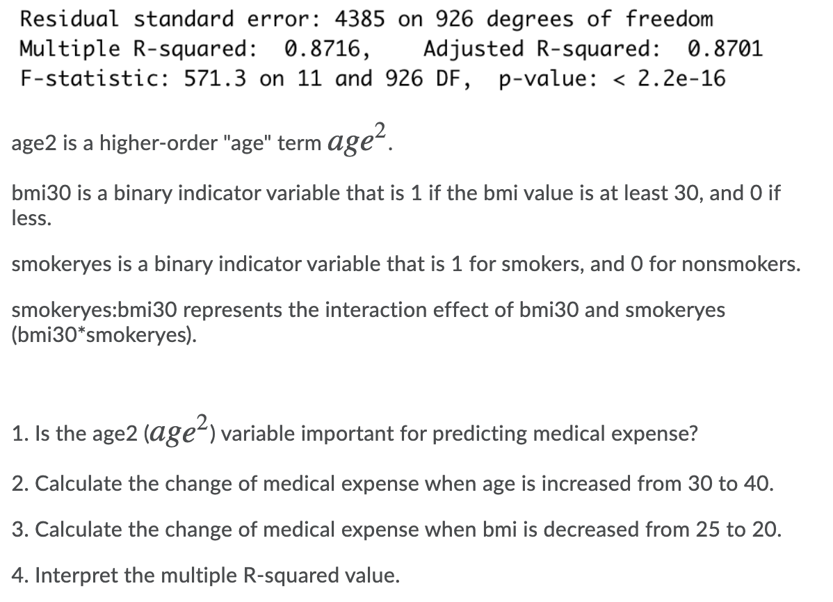 Solved The following is a multiple linear regression model | Chegg.com