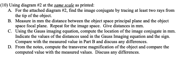 Solved 10) Using diagram #2 at the same scale as printed: A. | Chegg.com