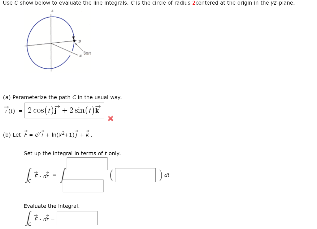 Solved Use C show below to evaluate the line integrals. C is | Chegg.com
