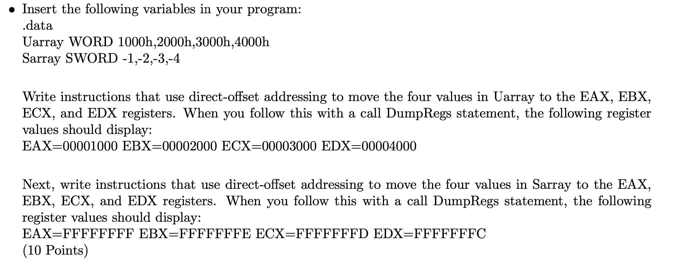 Solved - Insert the following variables in your program: | Chegg.com