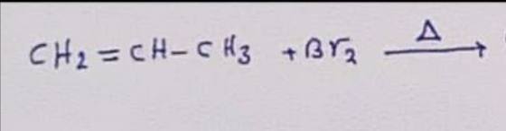 Solved CH2=CH−CH3+Br2 Δ | Chegg.com