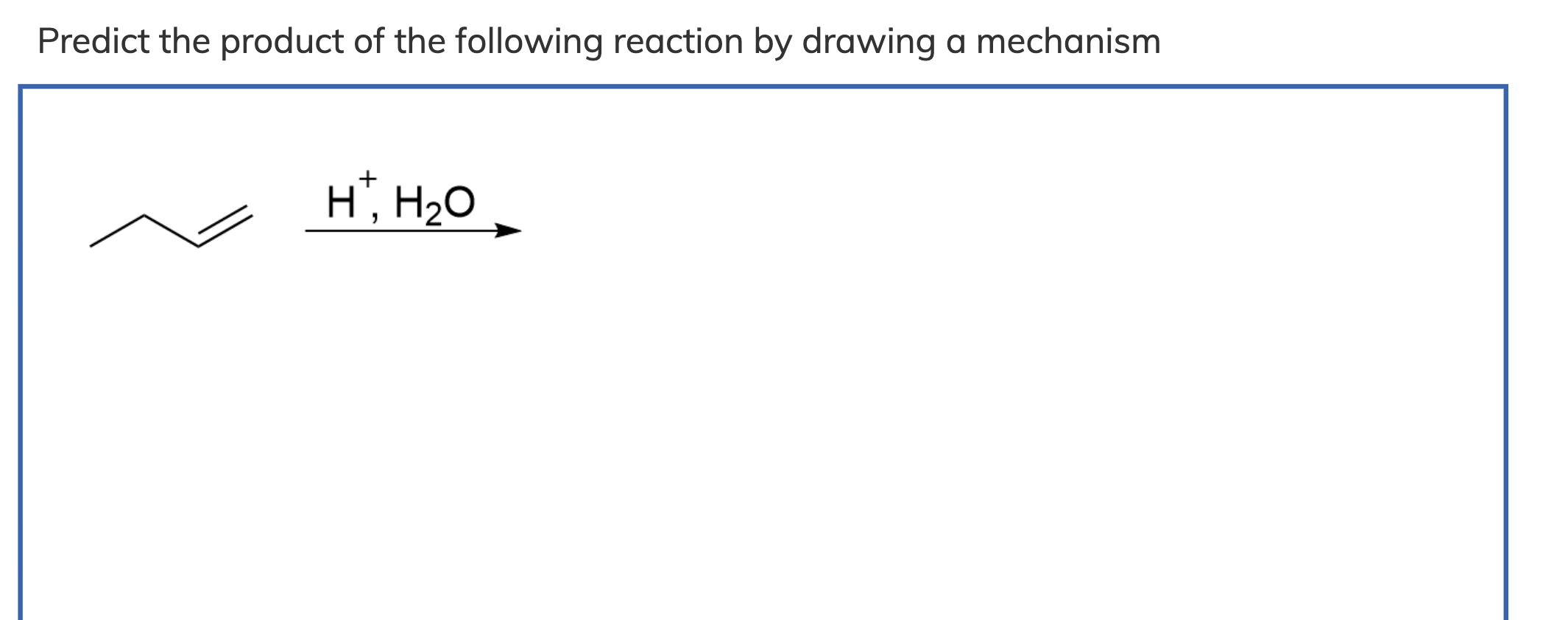 Solved Predict the product of the following reaction by | Chegg.com
