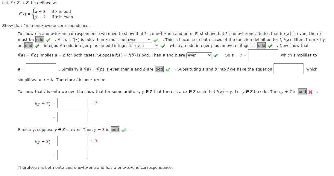 Solved Let f:Z→Z ﻿be defined | Chegg.com