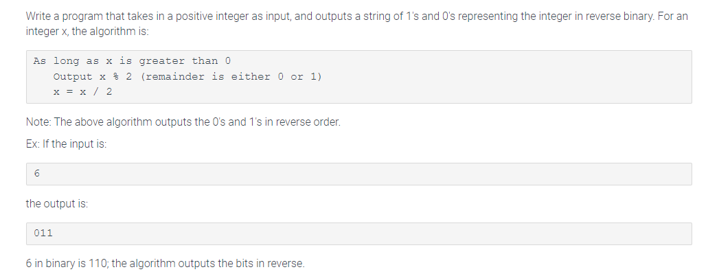 Solved Write a program that takes in a positive integer as | Chegg.com