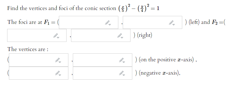 Solved Find the vertices and foci of the conic section (1)– | Chegg.com