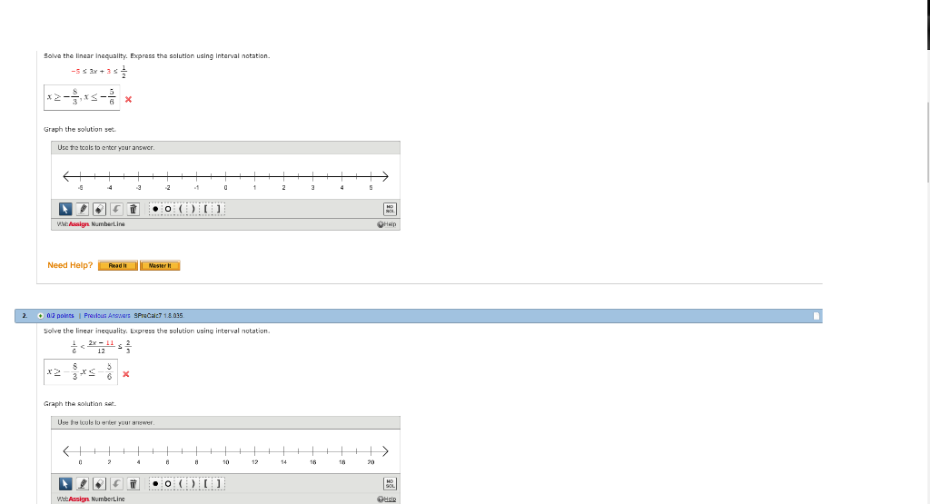 Solved Help Inequalities Algebra Solve the linear | Chegg.com