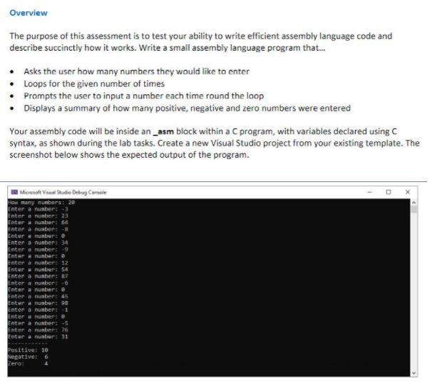 Solved Overview The purpose of this assessment is to test | Chegg.com