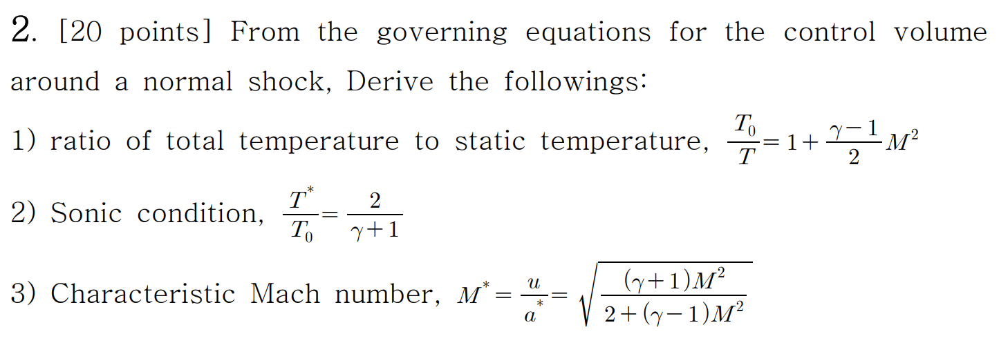 Solved 2. [20 points] From the governing equations for the | Chegg.com