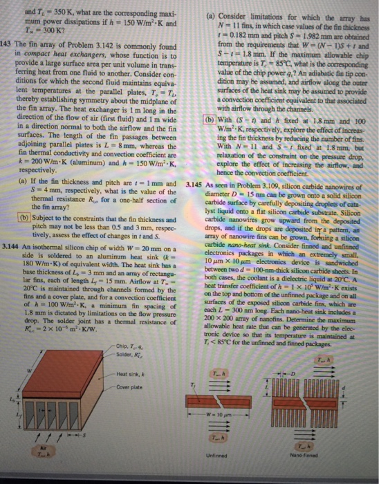 Solved The fin array of Problem 3 142 is commonly found in | Chegg.com