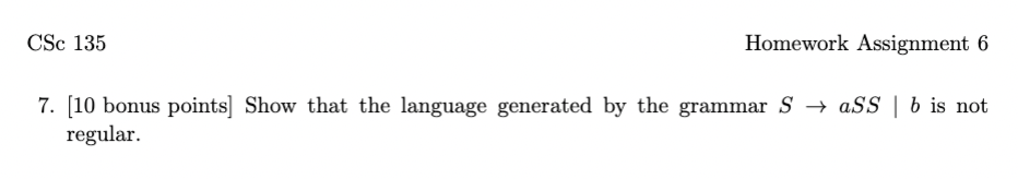 Solved CSc 135 Homework Assignment 6 7. [10 bonus points] | Chegg.com
